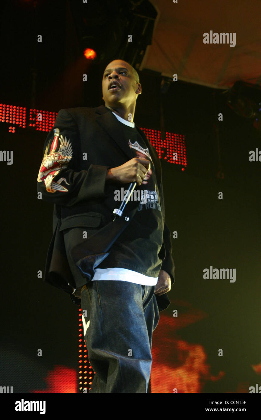 Jay-Z at his Madison Square Garden concert on Nov. 25th, 2003. Jay-Z is ...