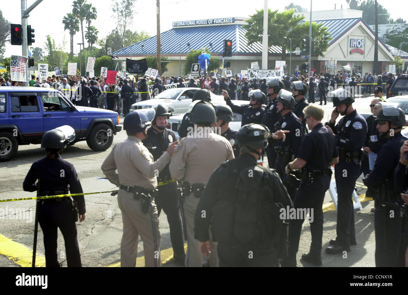 Mar 23, 2003; Los Angeles, CA, USA; Anti-War activists protest on ...