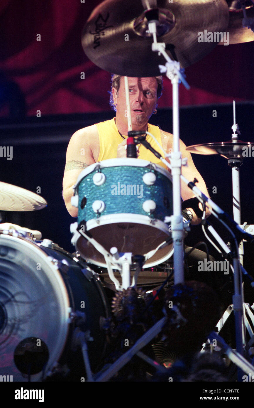 Oct 12, 2002; Raleigh, NC, USA; Drummer 'JOEY KRAMER' of the band ...