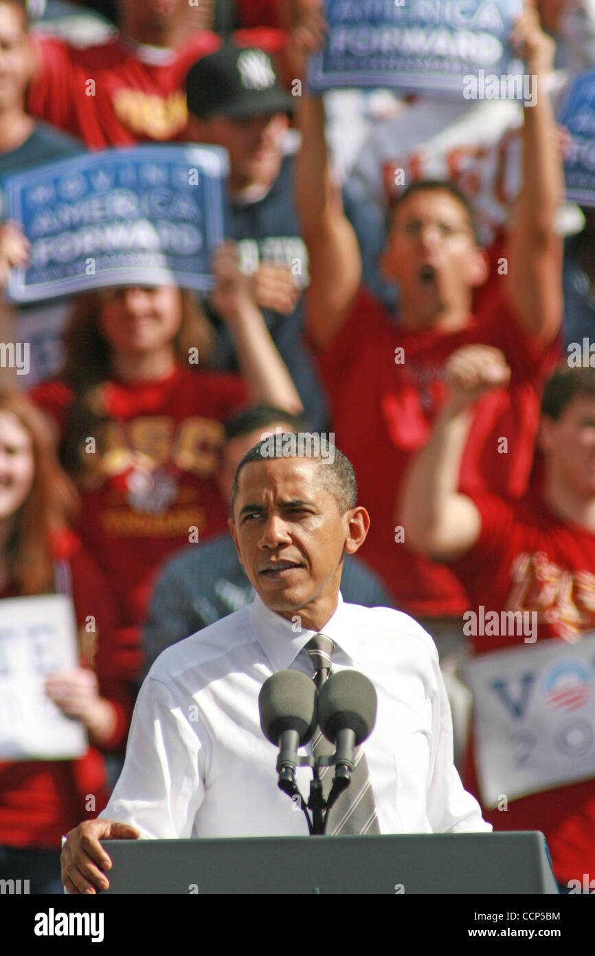 US President Barack Obama speaks at a Moving America Forward rally at ...