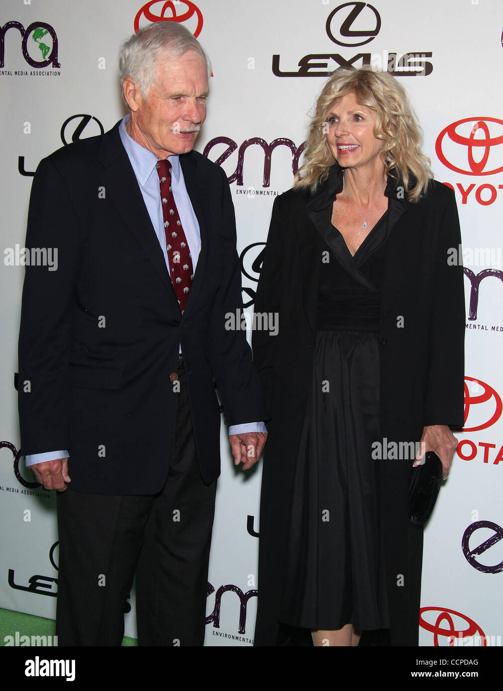 TED TURNER arrives for the Environmental Media Awards 2010 on the ...