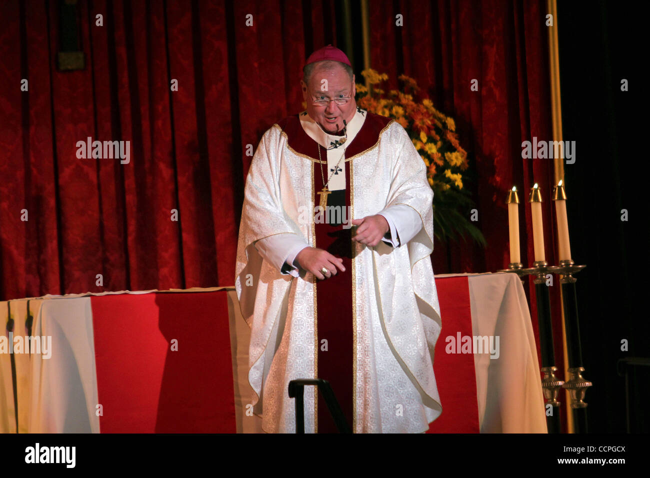 Archbishop Timothy Dolan appears at the Cardinal Hayes High School in ...