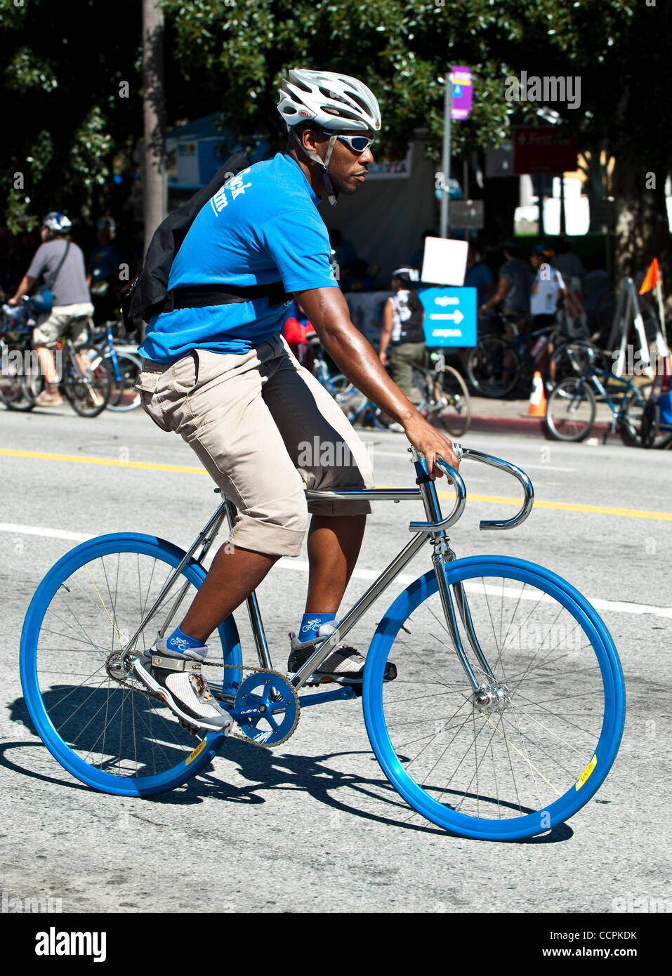 Los angeles downtown ciclavia hi-res stock photography and images - Alamy