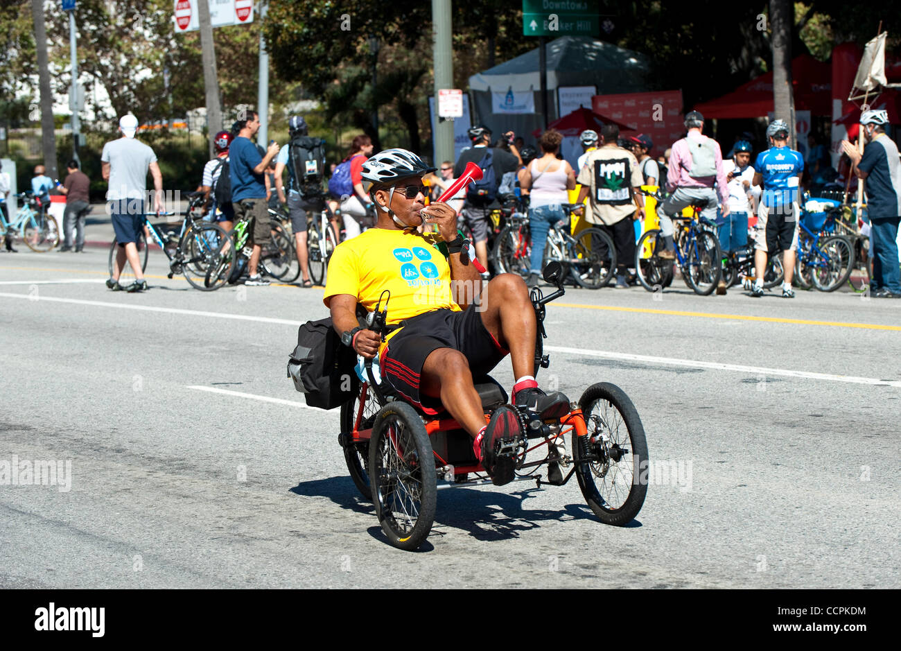 Los angeles downtown ciclavia hi-res stock photography and images - Alamy