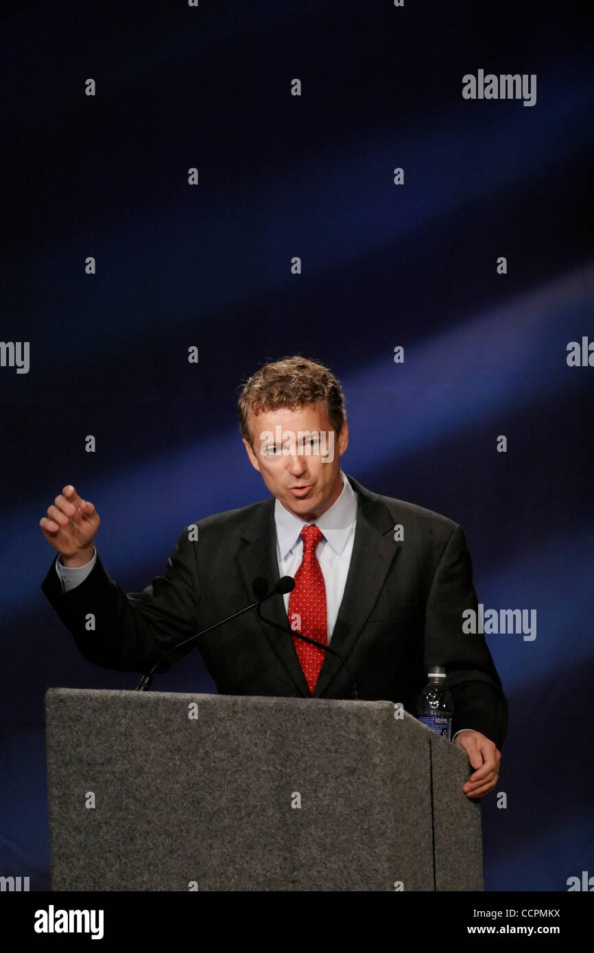 Tea Party Republican Senate nominee RAND PAUL speaks during a debate ...