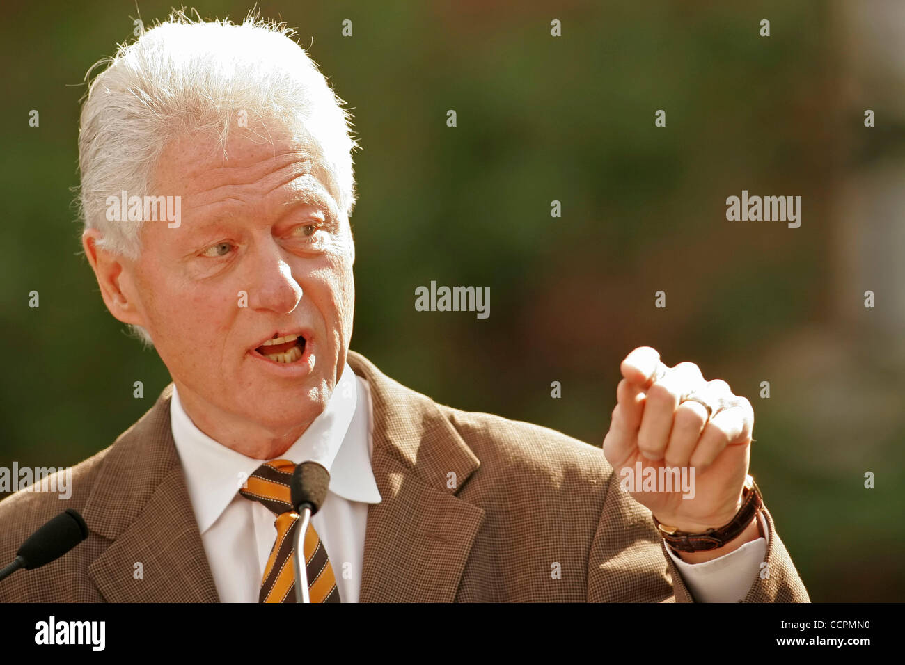 Former President BILL CLINTON speaks during a campaign rally for ...