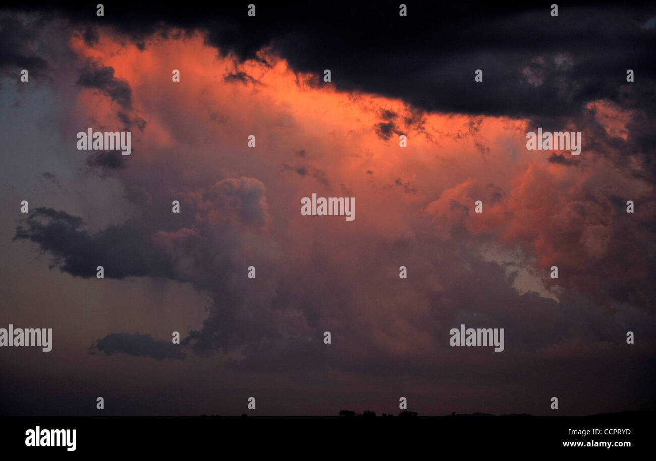 OCT 2,2010- VICTORVILLE, California, USA. Monsoon weather pass over the ...