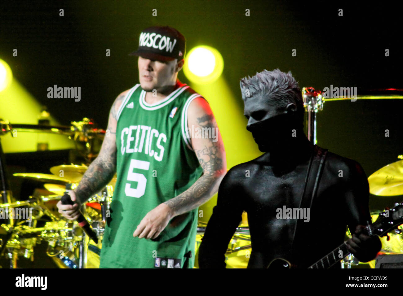 American rock band Limp Bizkit performing live in Moscow. Pictured ...