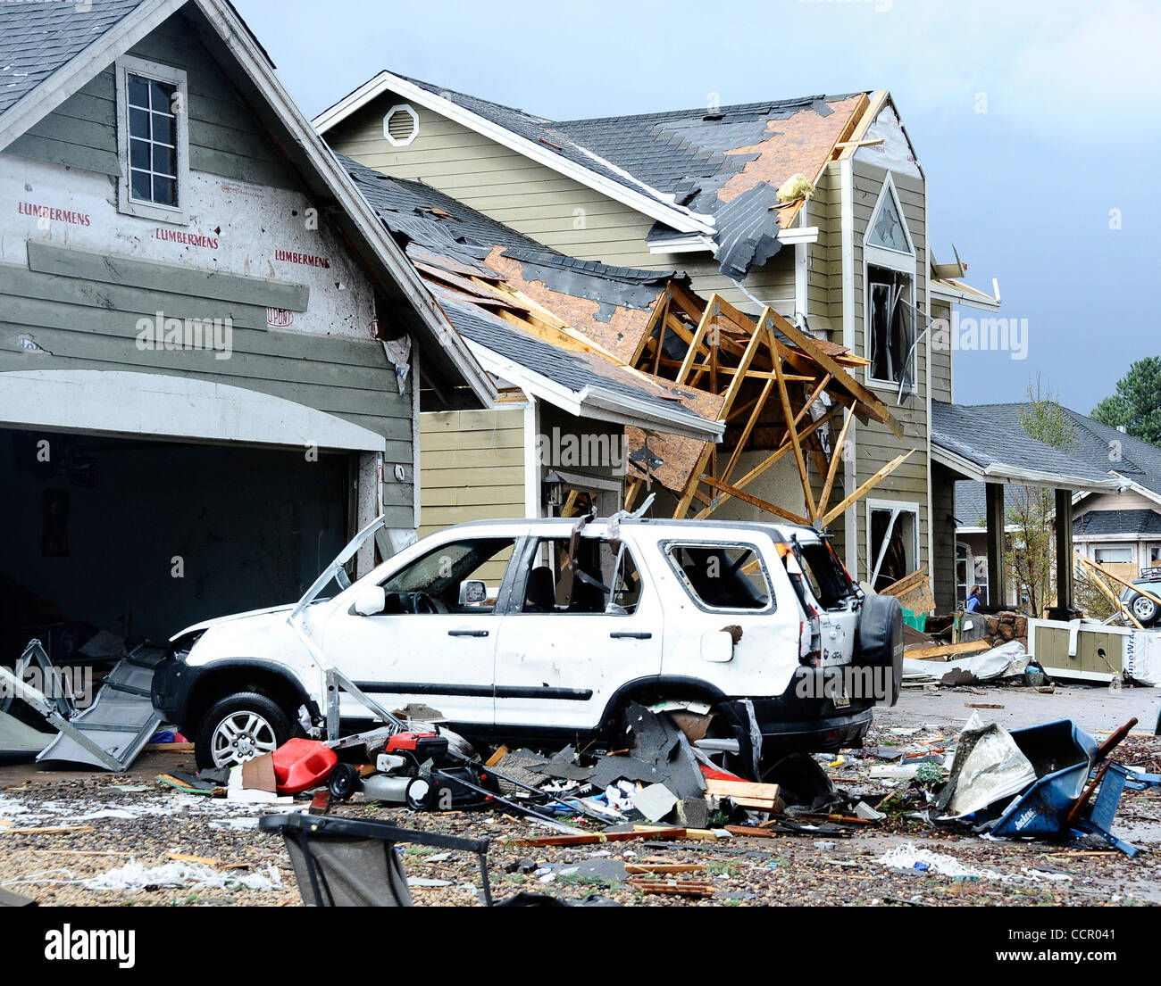 Sept 6,2010 -Bellemont AZ.-USA. Damage to many of the homes after two ...