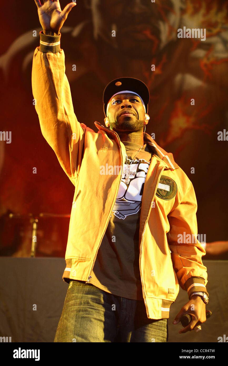 American rapper 50 Cent ( Curtis James Jackson )performing live in ...