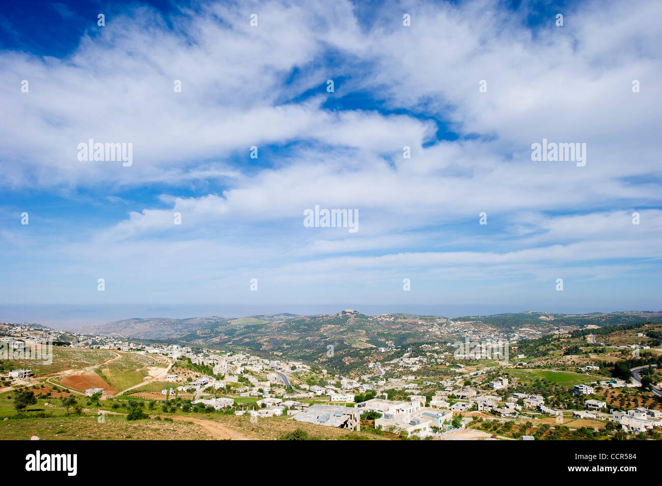 View of Jerash city, which is situated in the north of Jordan, 48 km ...