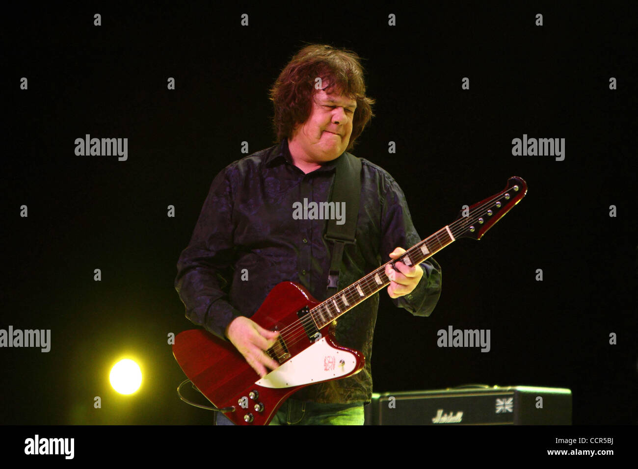 Guitarist and singer Gary Moore preforming live in Moscow Stock Photo ...