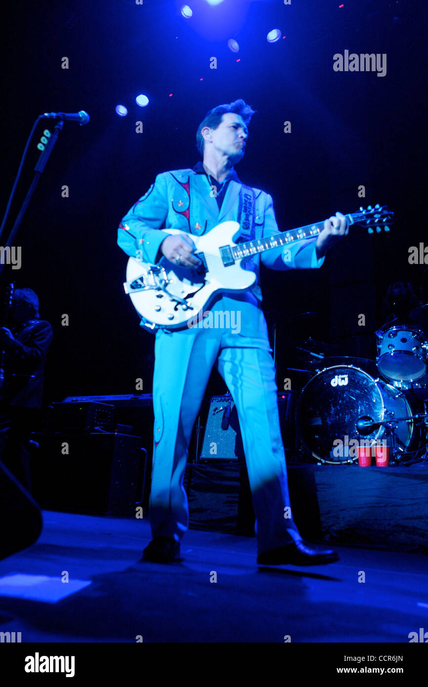 American rock musician Chris Isaak performing live in Moscow Stock ...