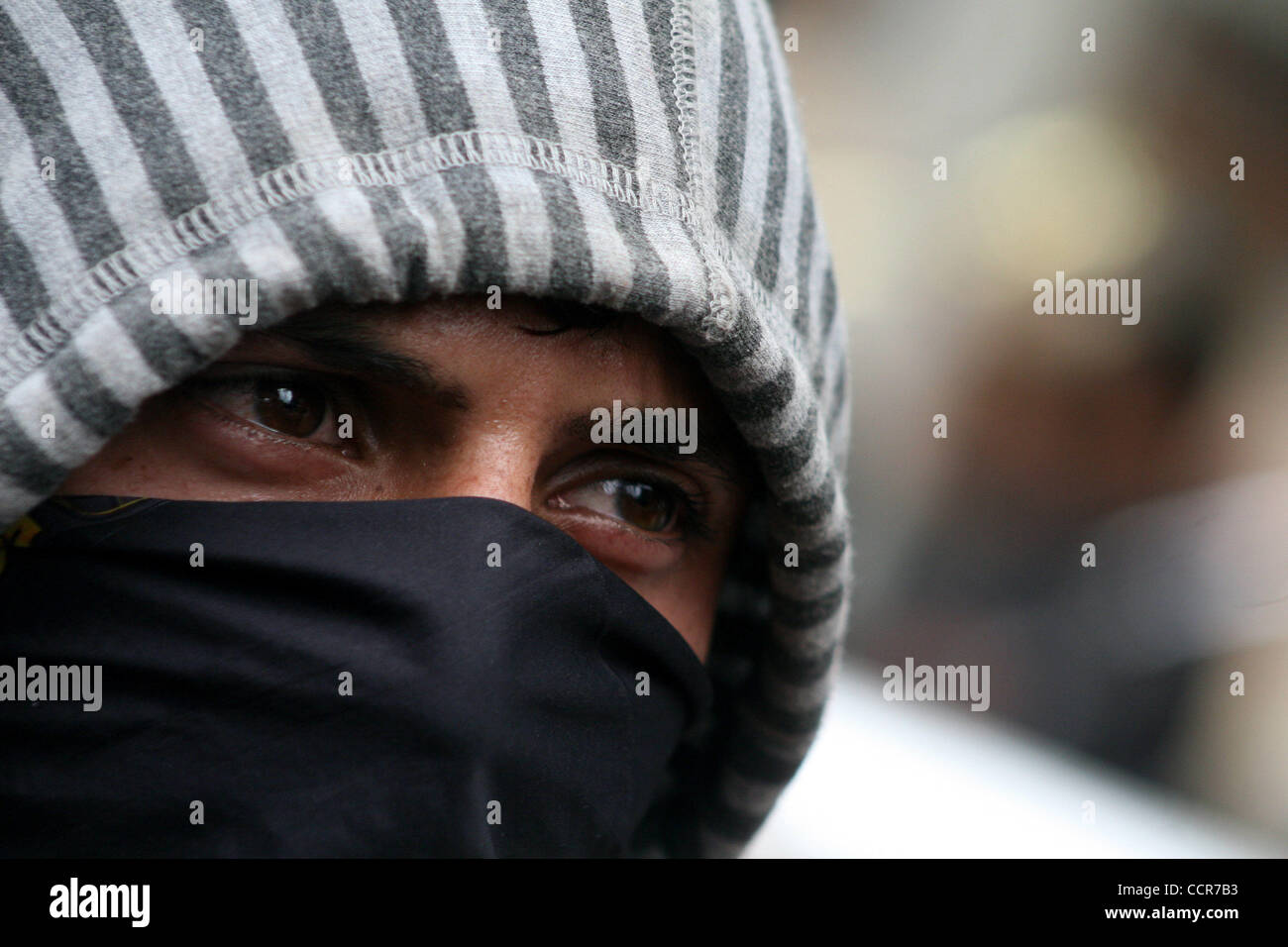 A Kashmiri muslim supporter of Syed Ali Geelani, the chairman of ...