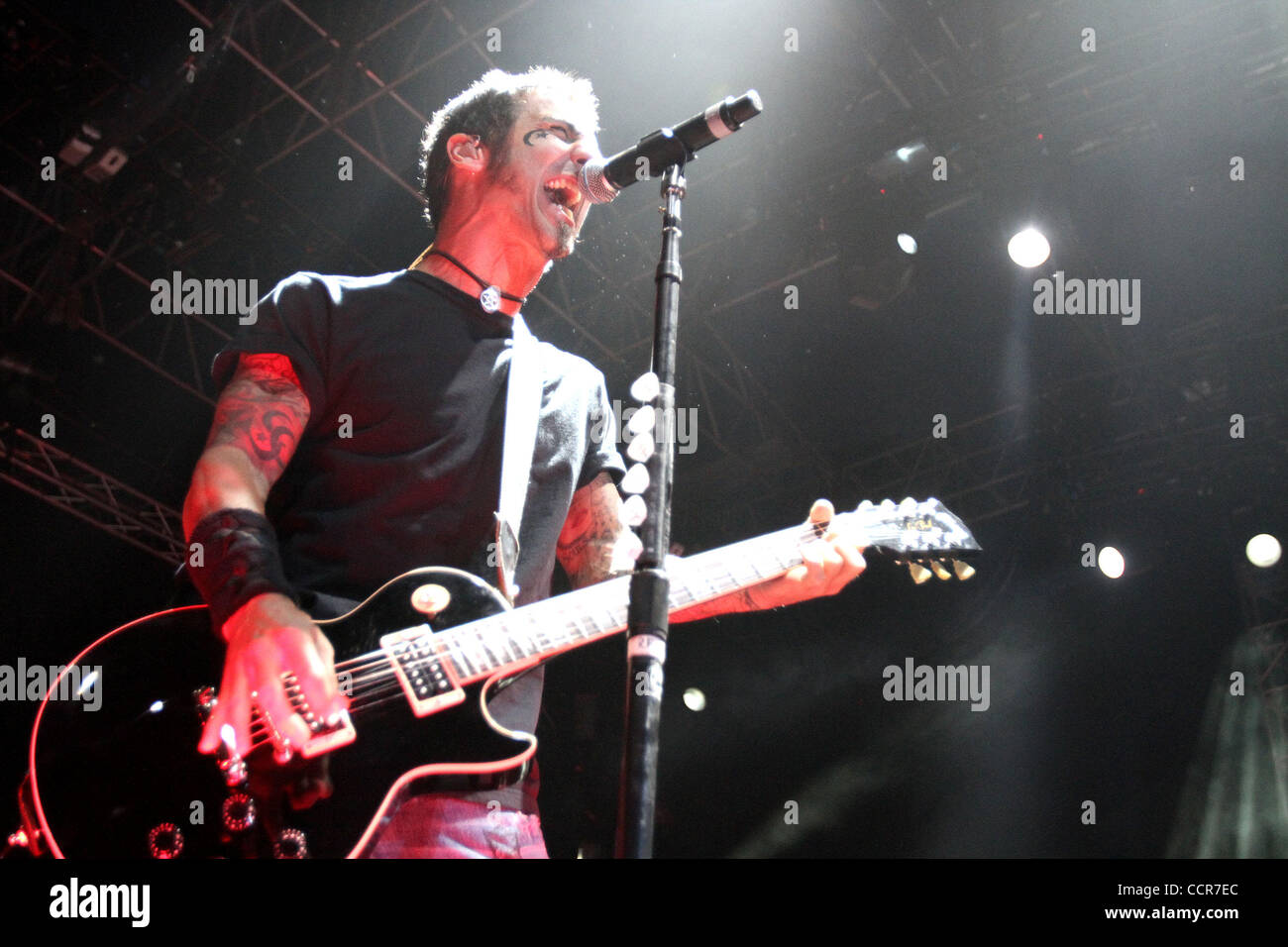 Sully Ema, lead singer of the hard rock band Godsmack, performs with ...