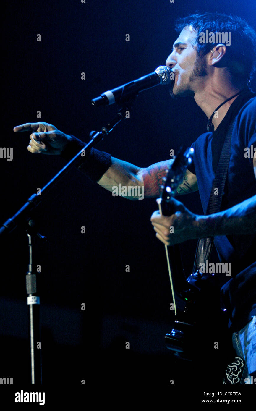 Sully Ema, lead singer of the hard rock band Godsmack, performs with ...