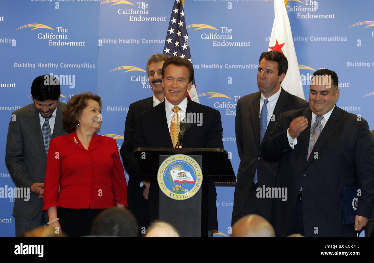 California Governor Arnold Schwarzenegger joins Assembly Speaker John ...