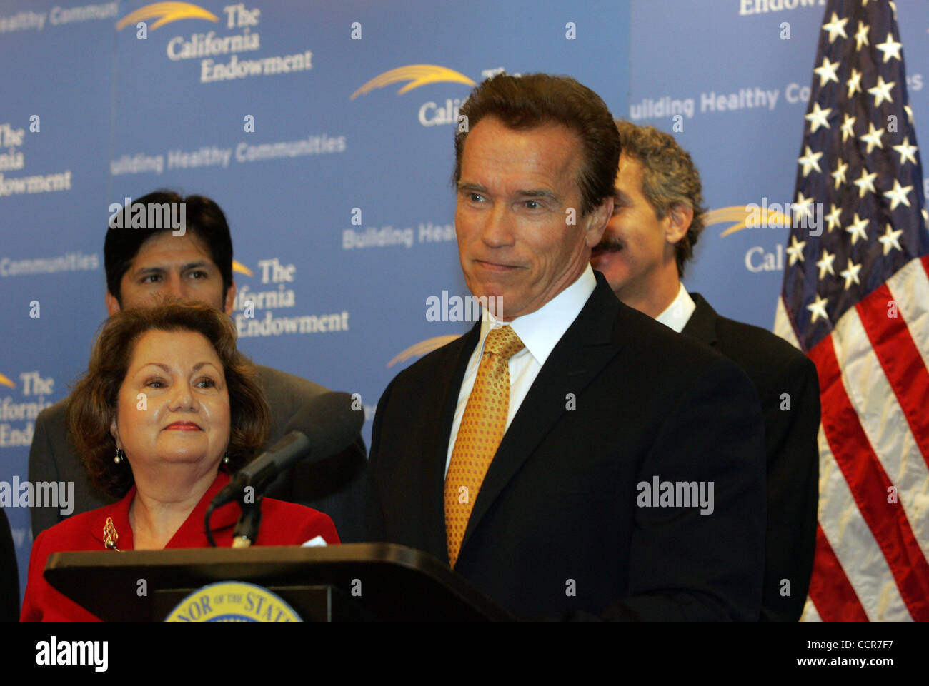California Governor Arnold Schwarzenegger joins Assembly Speaker John ...