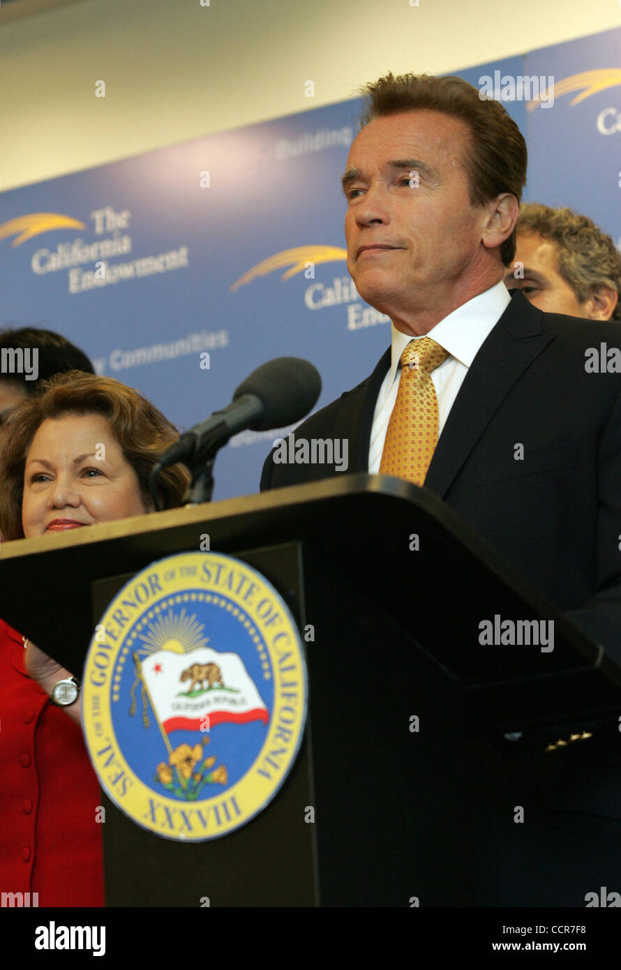 California Governor Arnold Schwarzenegger joins Assembly Speaker John ...