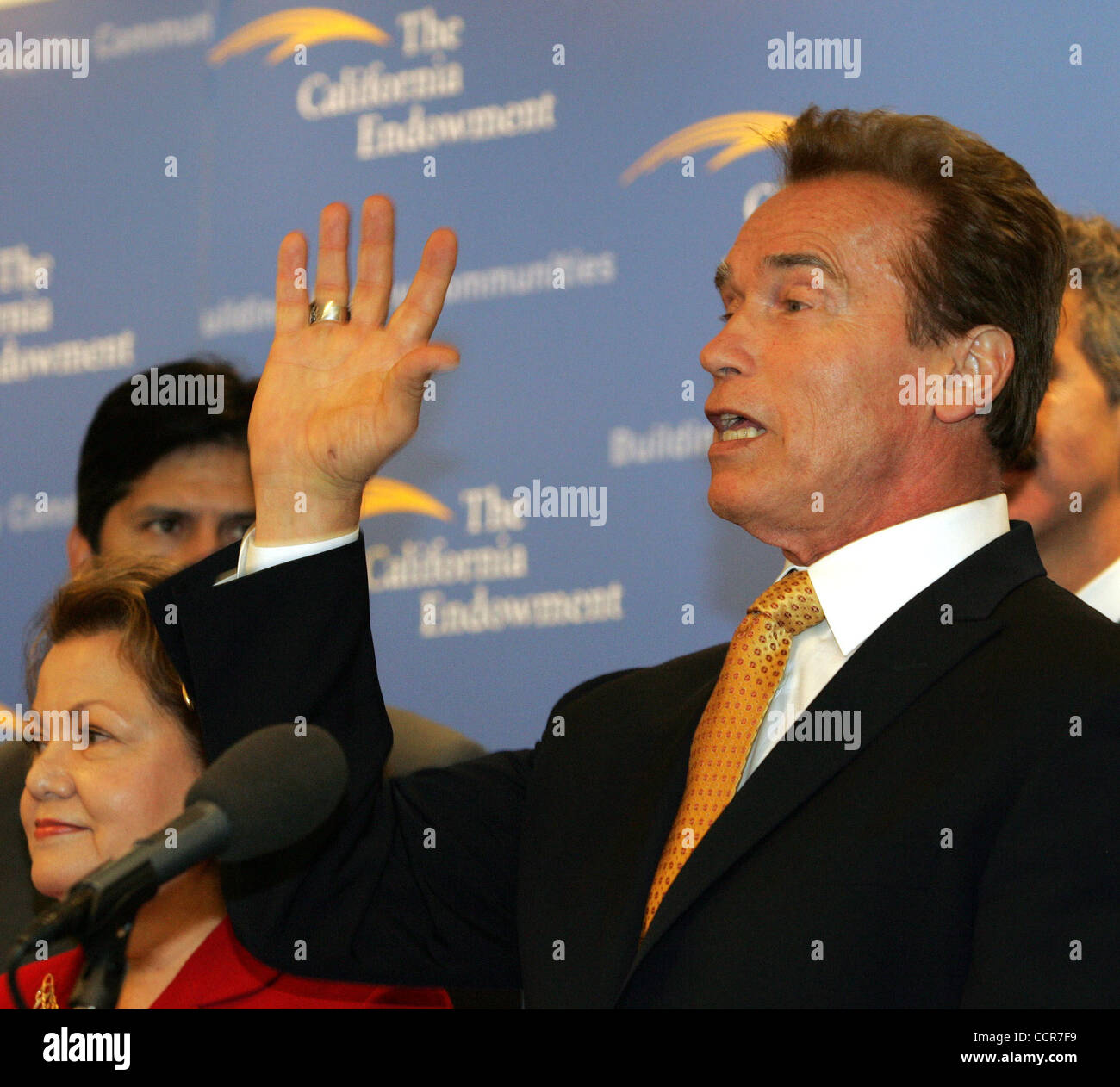 California Governor Arnold Schwarzenegger joins Assembly Speaker John ...