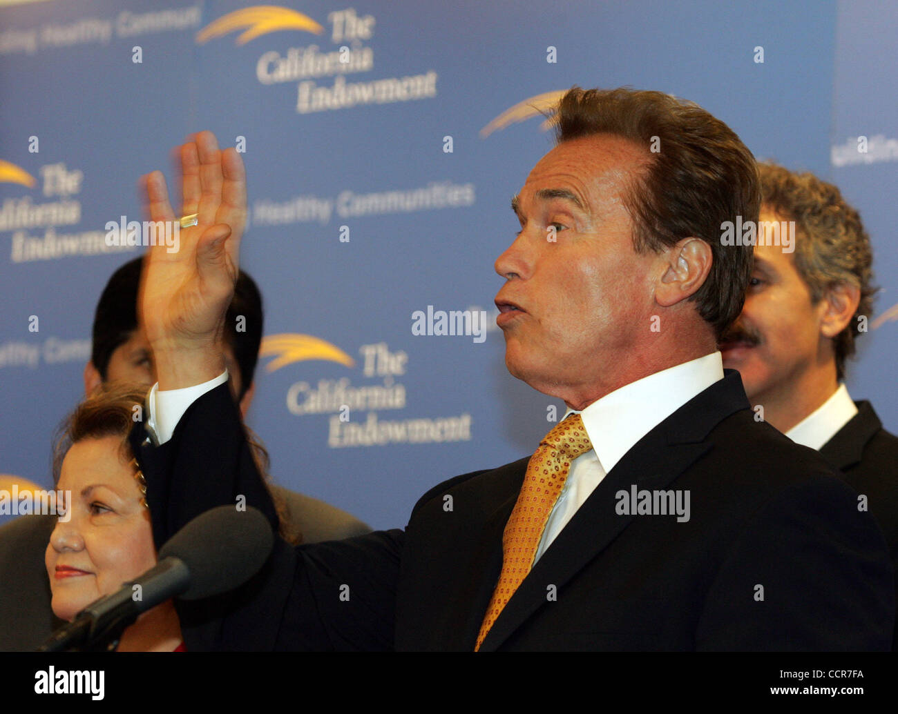 California Governor Arnold Schwarzenegger joins Assembly Speaker John ...