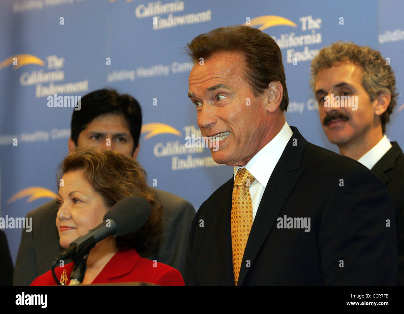 California Governor Arnold Schwarzenegger joins Assembly Speaker John ...