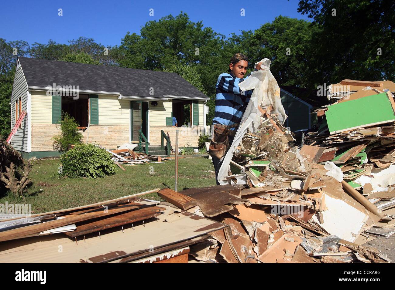 As the flood waters recede, the clean-up efforts begin like here in the ...