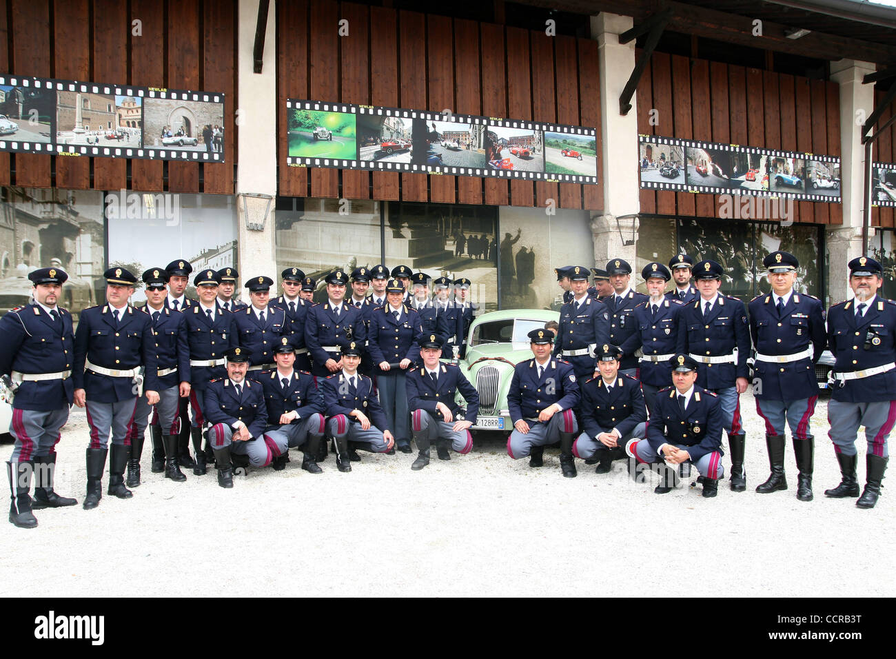 Members of the Italian Police force in Brescia who helped organize the ...