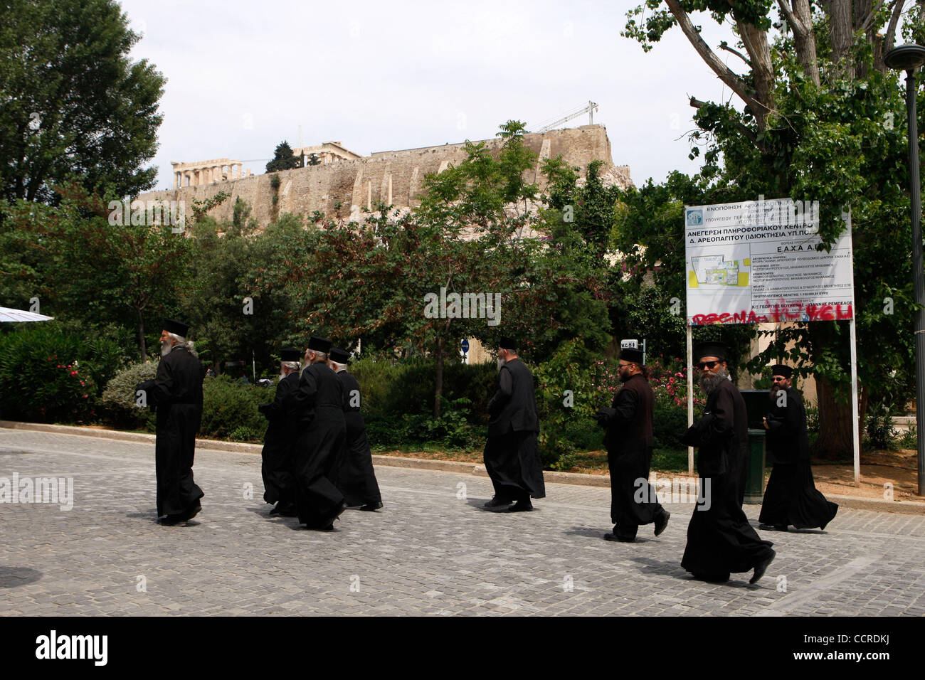 May 25, 2010 - Athens, Greece - A group of Greek Orthodox priests ...