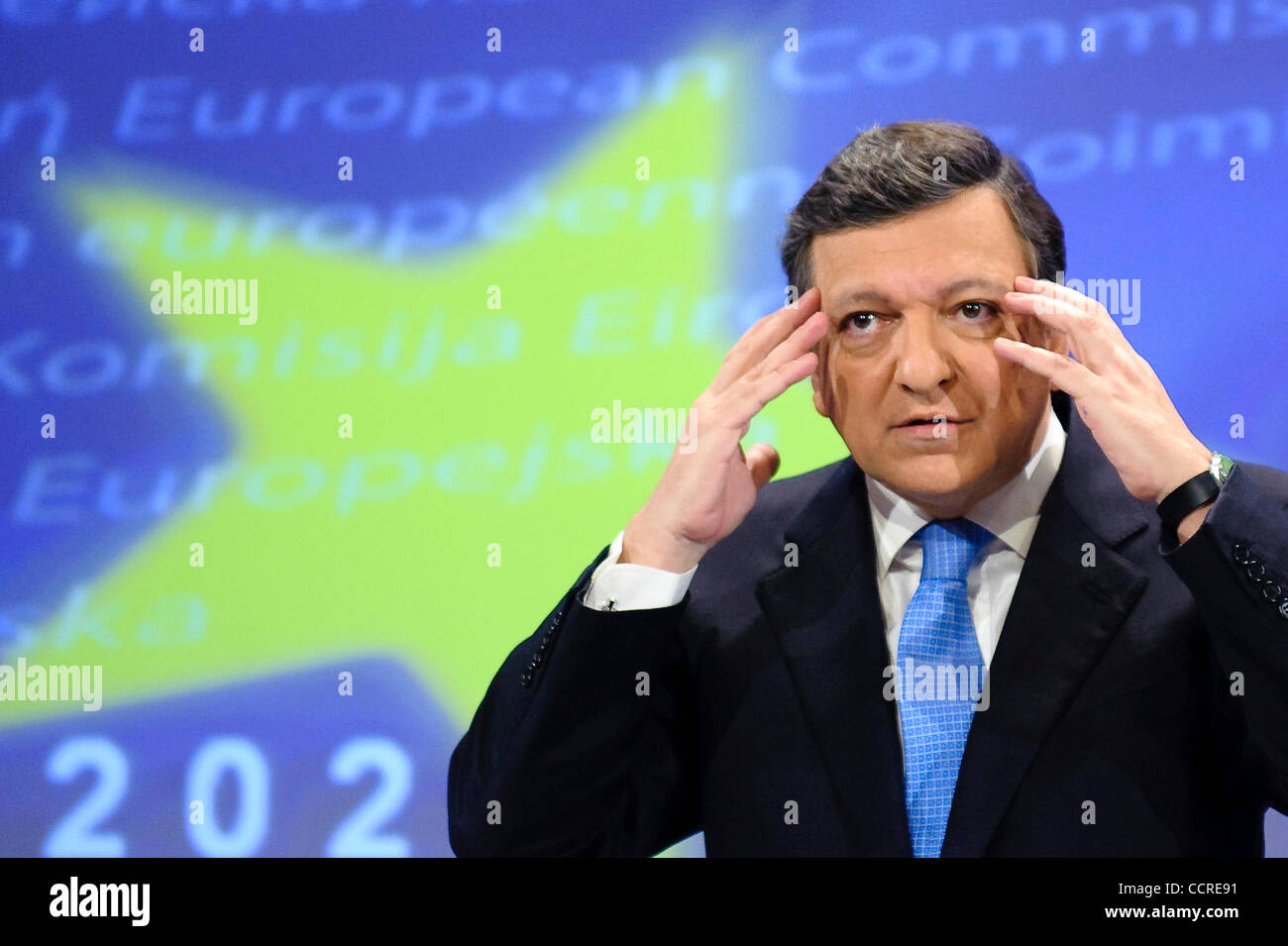 European Commission President Jose Manuel Barroso during a news ...