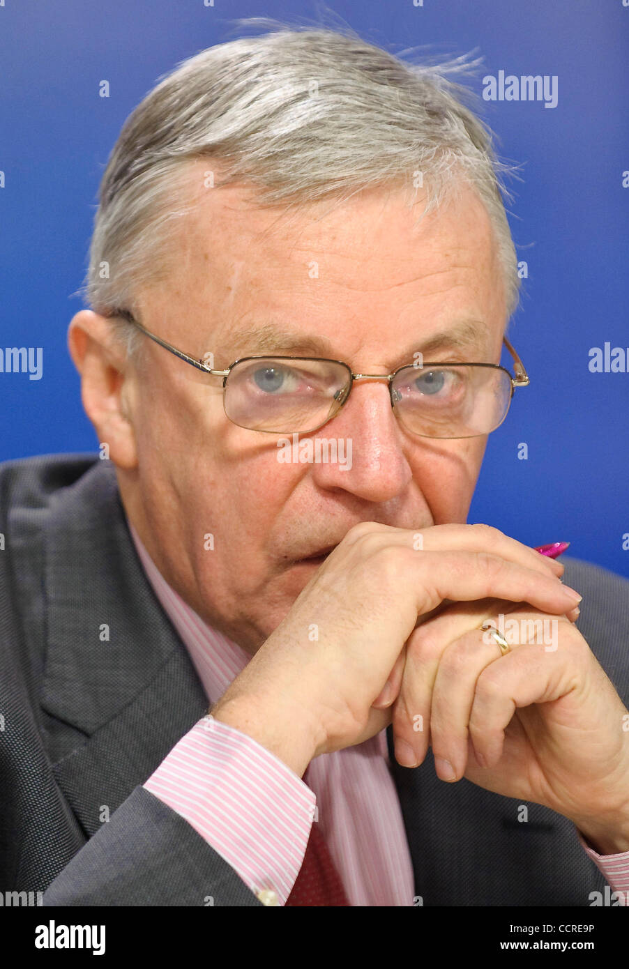 Trade Union Confederation (ETUC) General Secretary John Monks during ...