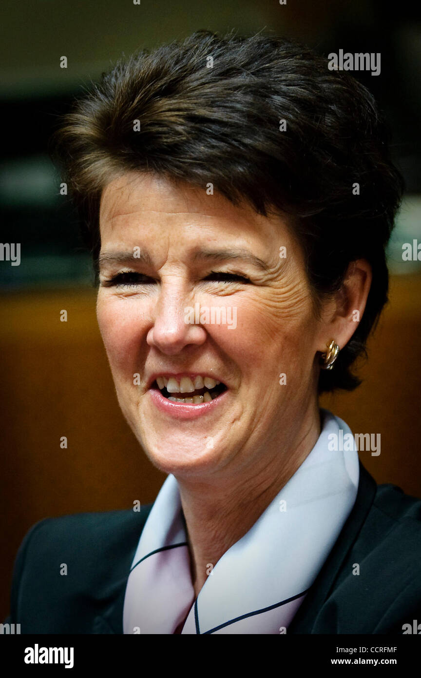 German Statesecretary Dr. Birgit Grundmann prior to a European interior ...