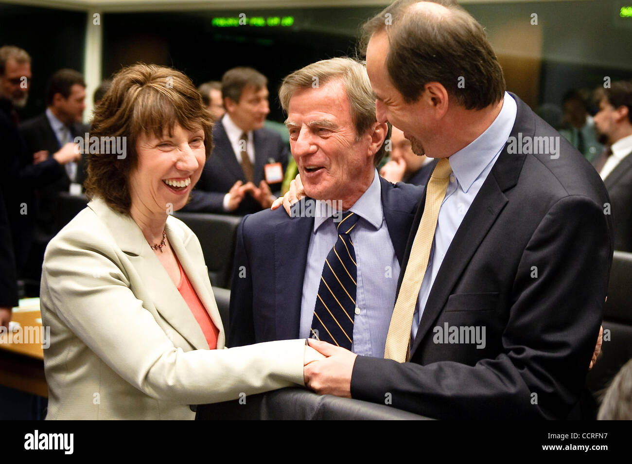 EU representative for security and Foreign affairs Catherine Ashton (L ...