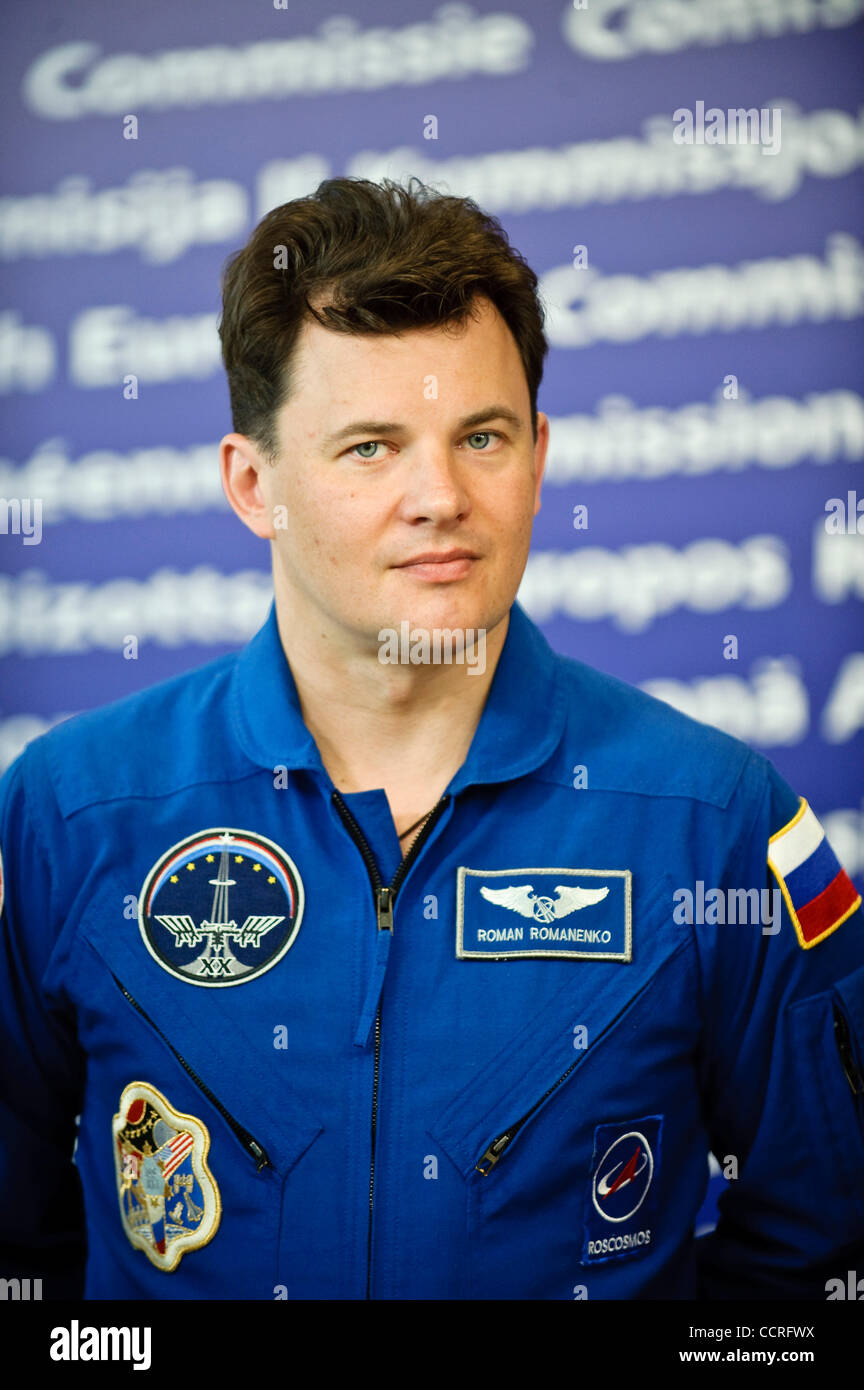 Last International Space Station (ISS) crew Roman Romanenko during a ...