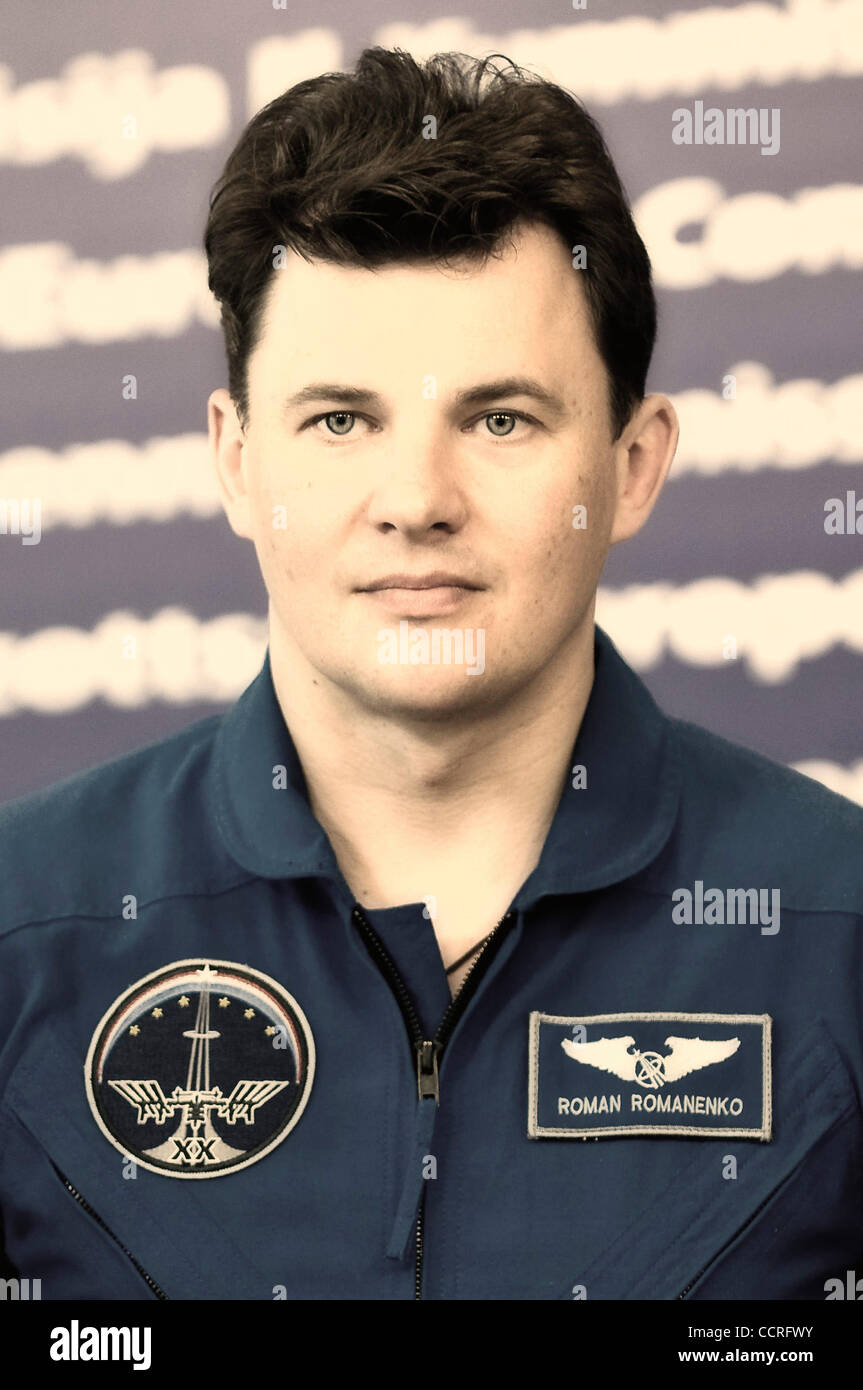 Last International Space Station (ISS) crew Roman Romanenko during a ...