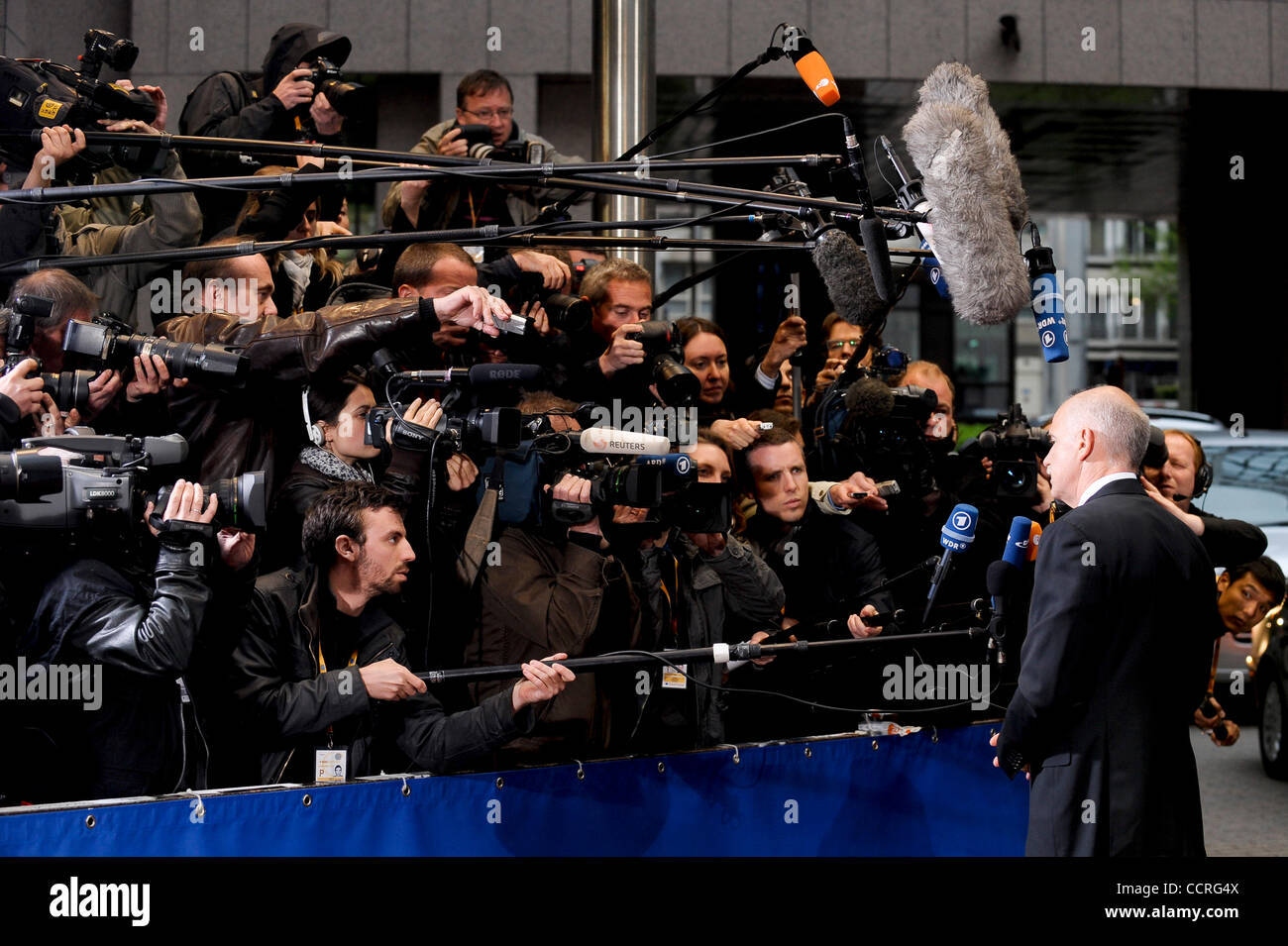 Greek Prime Minister George Papandreou arrives for a meeting of head of ...