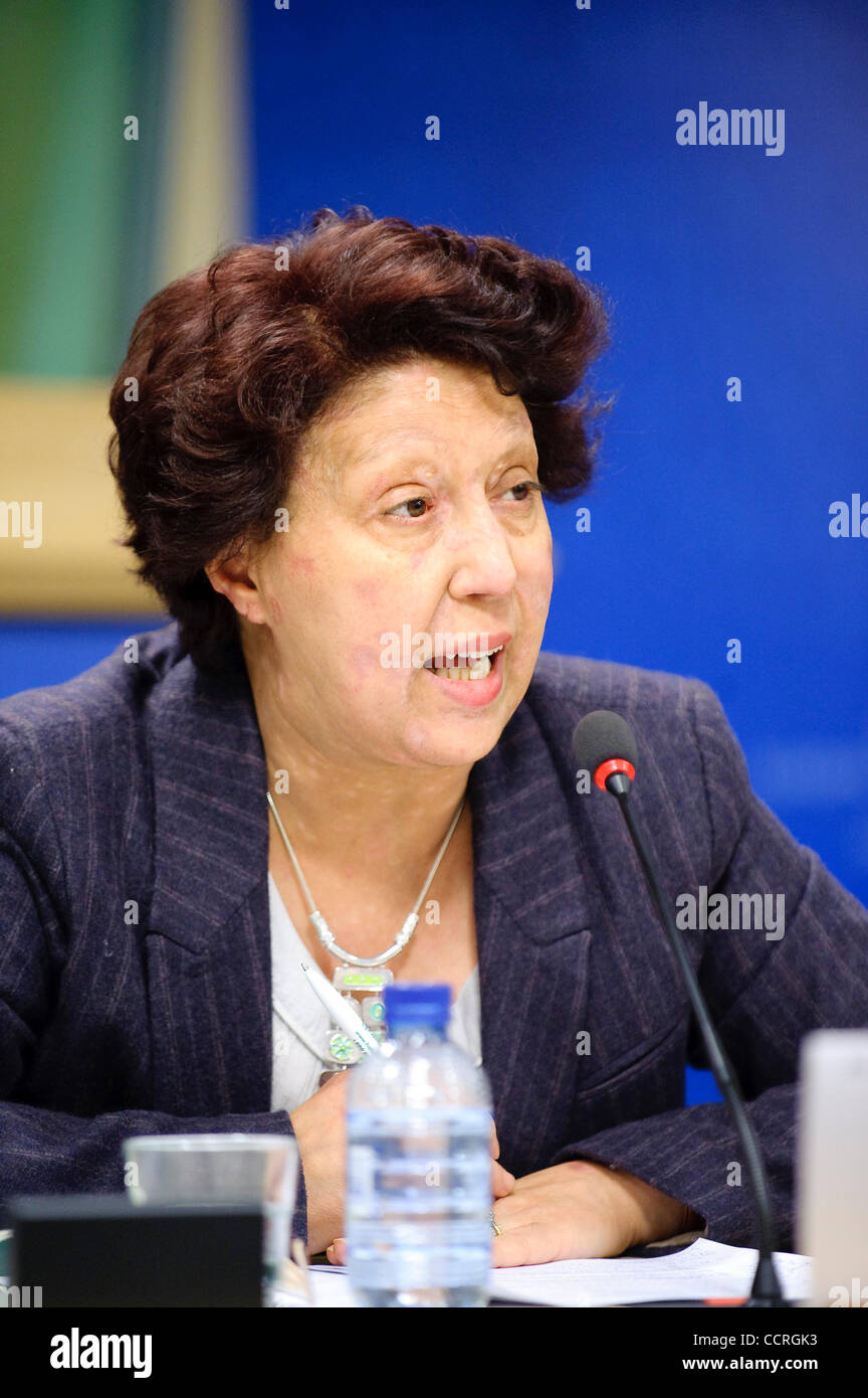Member of European Parlimanet (MEP) Malika BENARAB-ATTOU during press ...