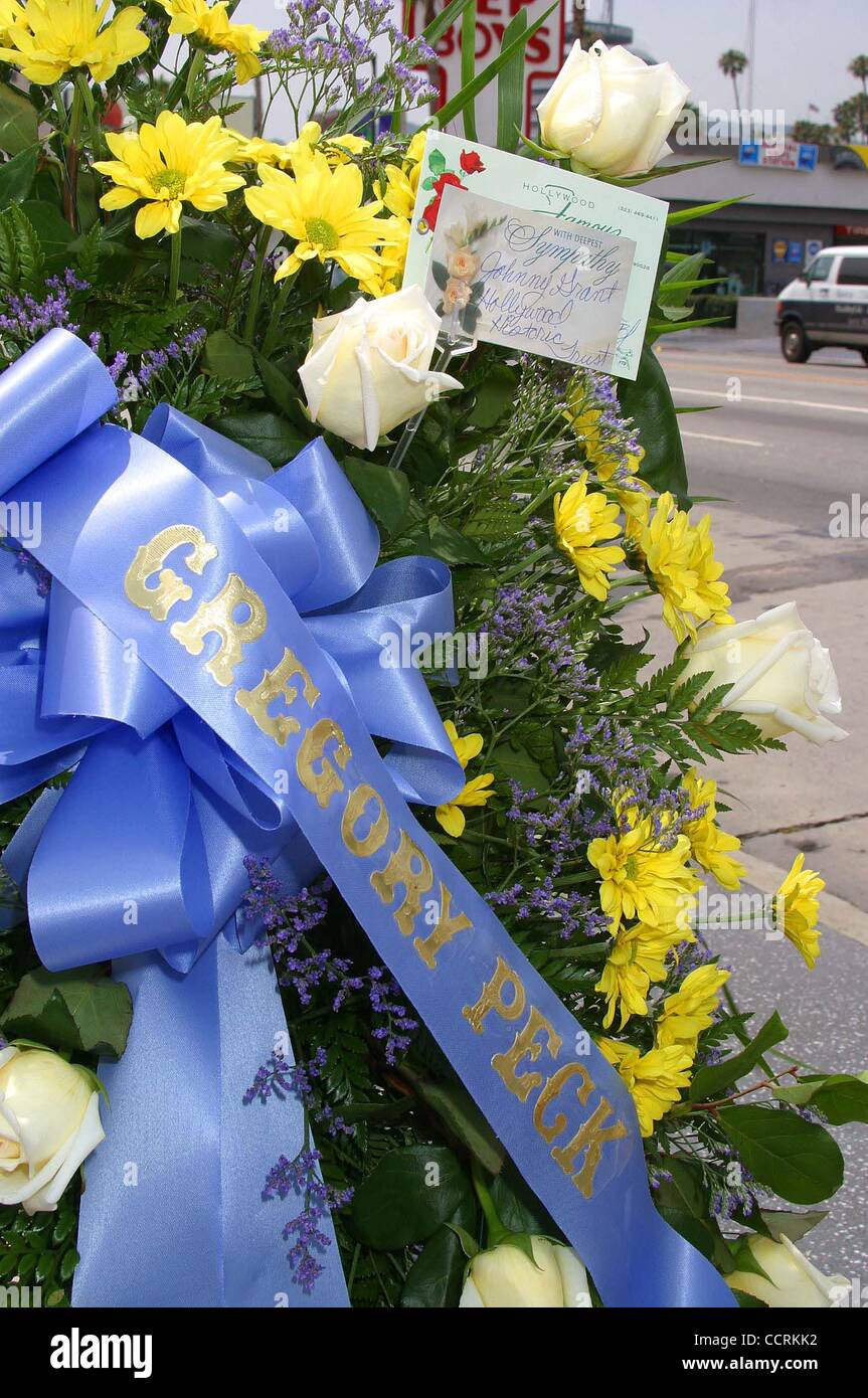 June 12, 2003 - Hollywood, California, U.S. - I7704CHW.GREGORY PECK ...