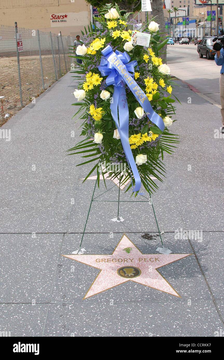 June 12, 2003 - Hollywood, California, U.S. - I7704CHW.GREGORY PECK ...