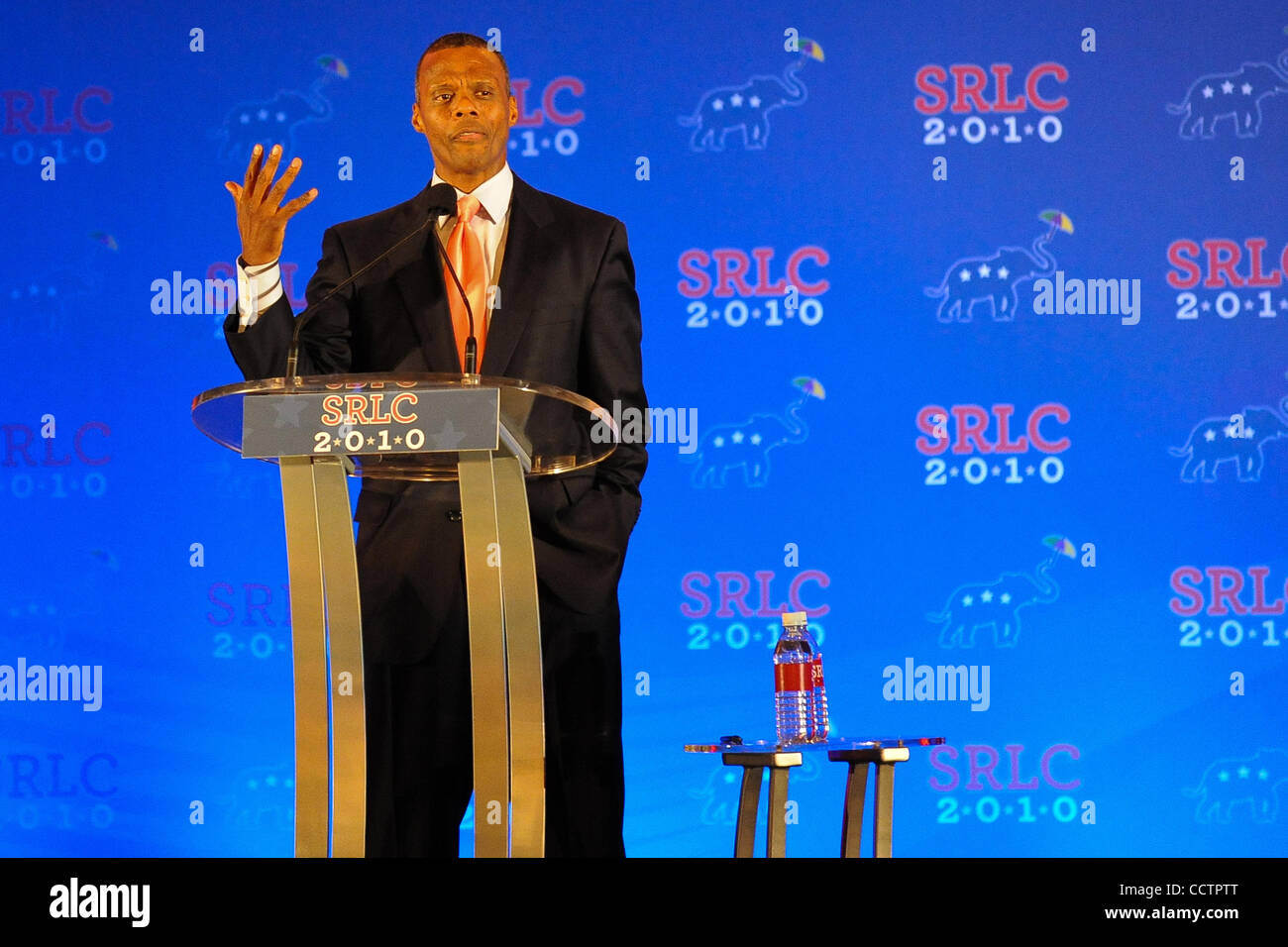 08 April 2010 - Former Oklahoma Congressman, J.C. Watts, addresses the ...