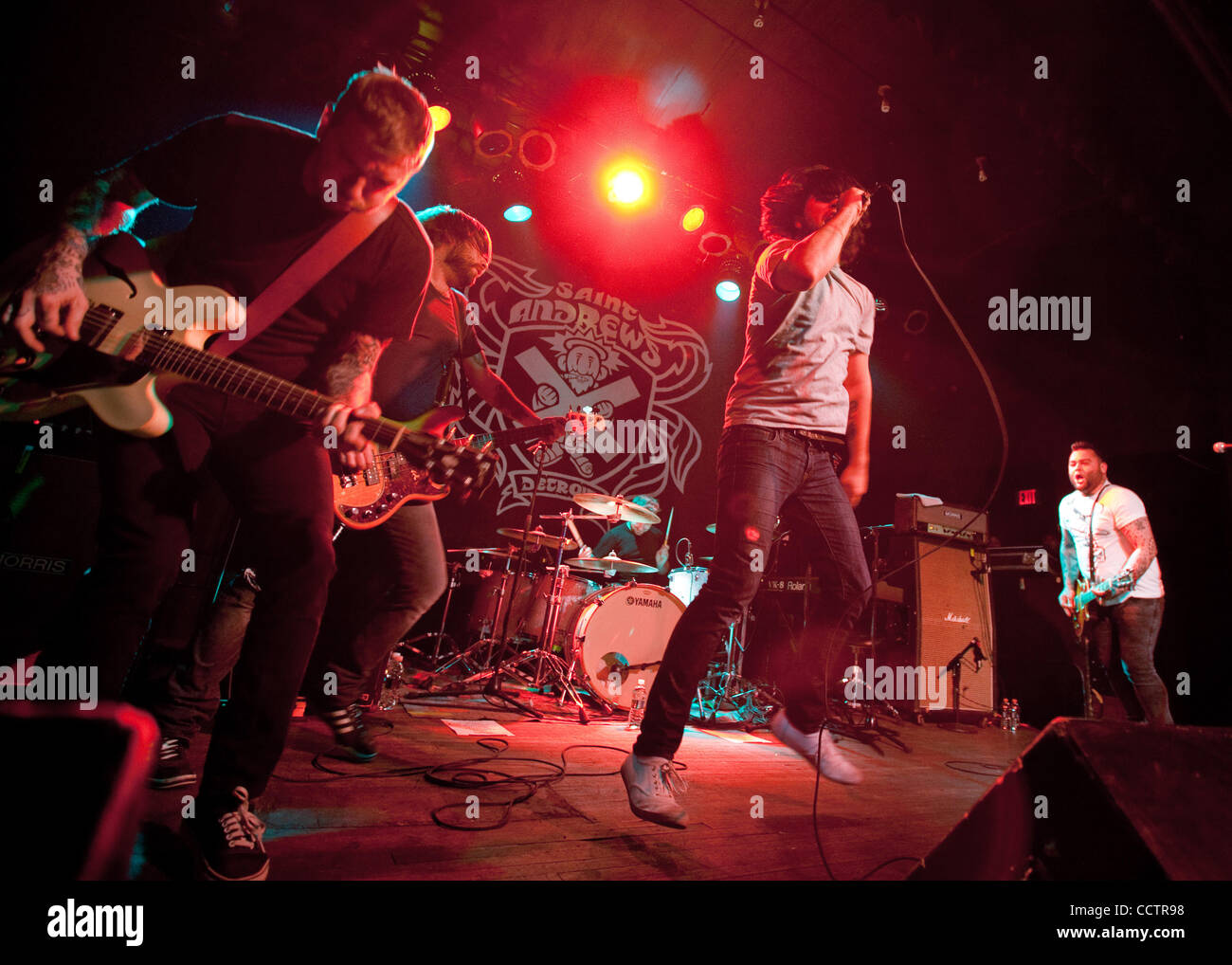 April 22, 2010 - Detroit, Michigan, USA - ALEXISONFIRE performs at ...