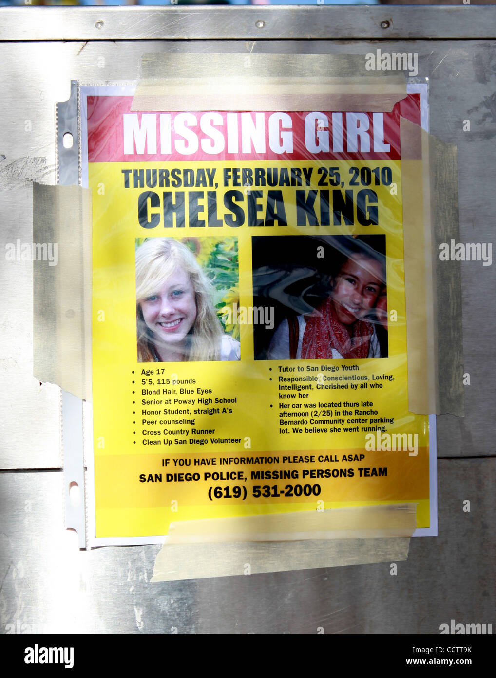 Mar 01, 2010 - San Clemente, California, USA - Posters of the missing ...