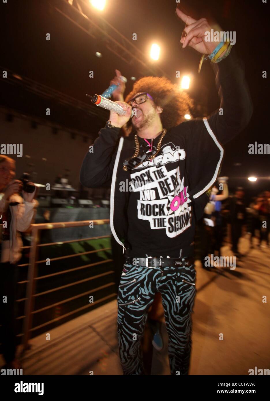 Apr 16, 2010 - Fullerton, California, USA - REDFOO of LMFAO sings ...