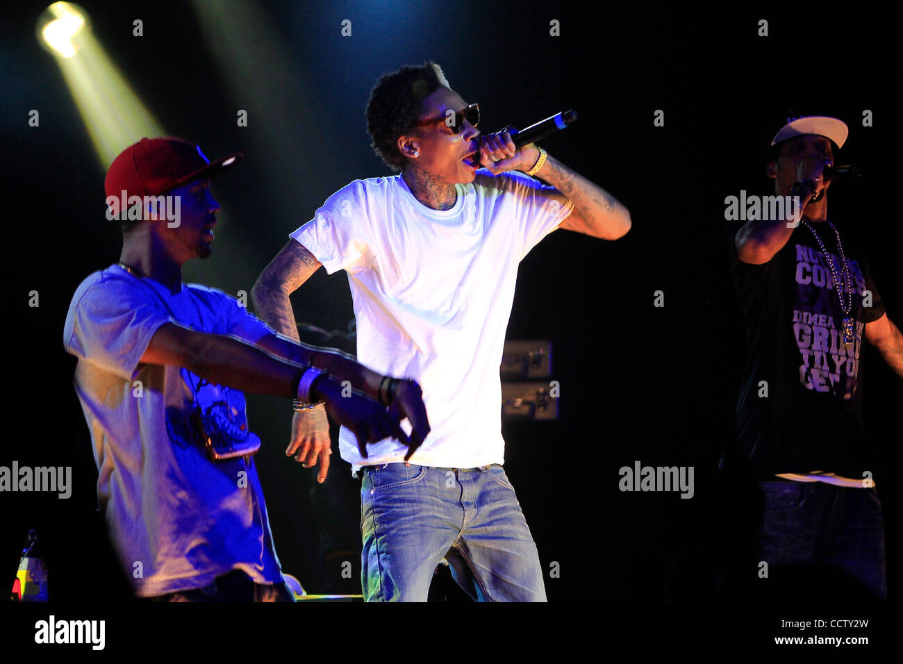 Wiz Khalifa performing at La Zona Rosa during SXSW 2011 in Austin Texas ...