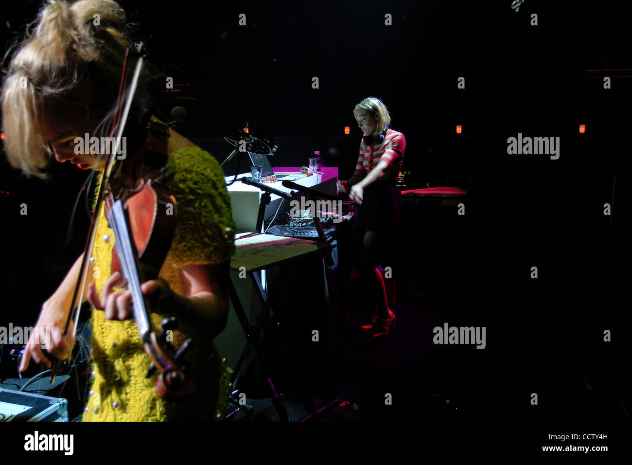 Mia Moretti and Caitlin Moe on Violin performing at Perez Hilton's One ...