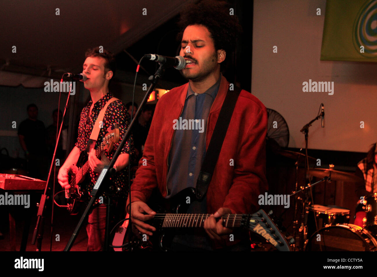 Twin Shadow aka George Lewis Jr. performing at Maggie Maes during SXSW ...