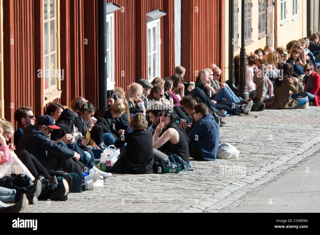 Apr 17, 2010 - Stockholm, Sweden - Crowds soak in a sunny sunday ...