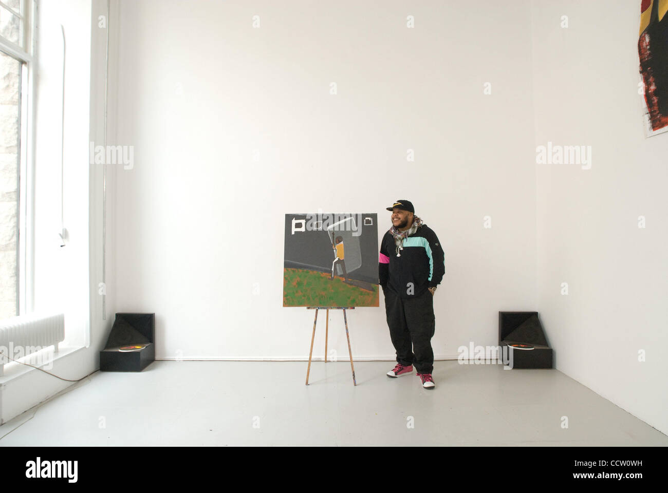 Anthony Mills, painter and half of the rapp duo The Super Viral ...