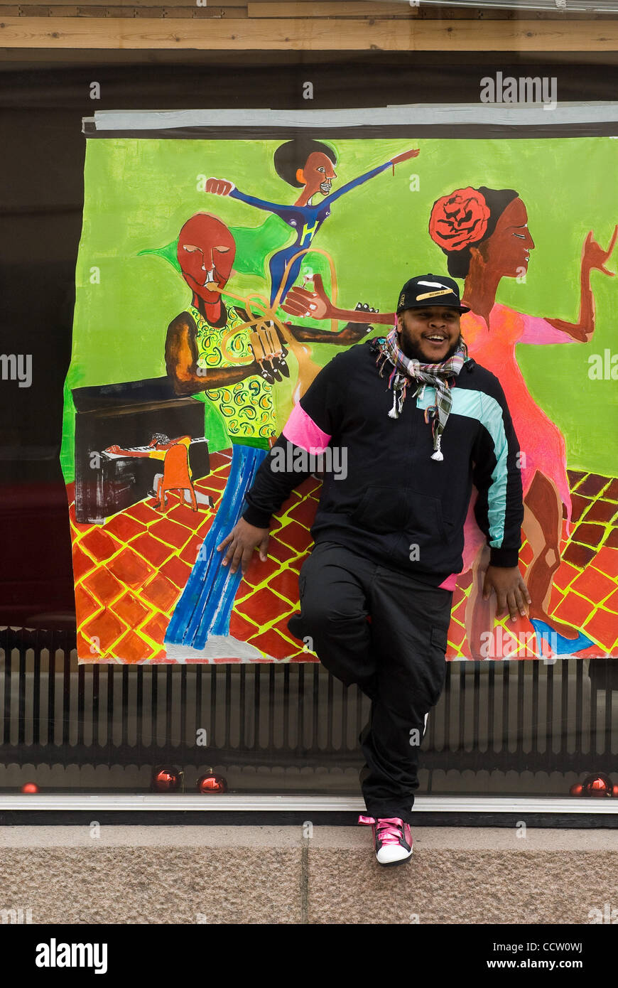 Anthony Mills, painter and half of the rapp duo The Super Viral ...
