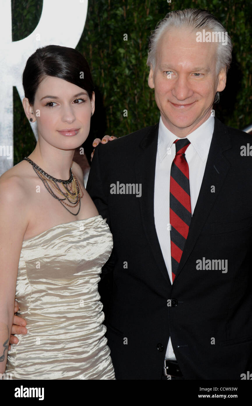 Bill Maher and a unidentified woman arrive at the Vanity Fair Dinner ...